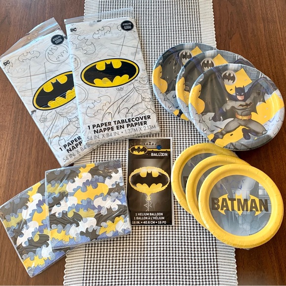 Party Supplies | Batman Birthday Party Supplies Lot | Poshmark